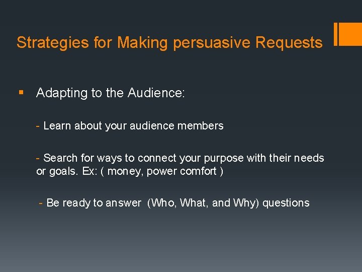 Chapter 10 Persuasive and Sales Messages Learning Objectives