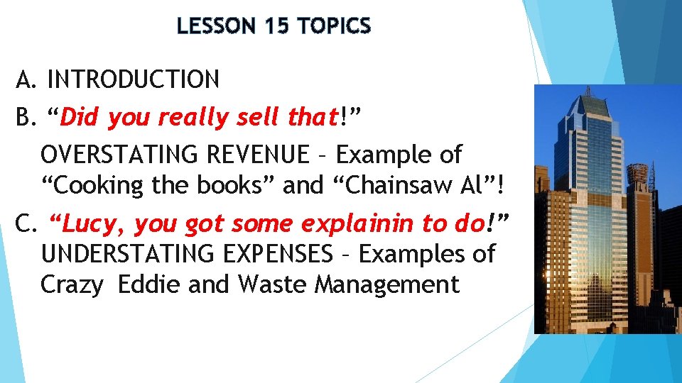 INVESTMENT BANKING LESSON 15 SEEING HOW SOME COMPANIES