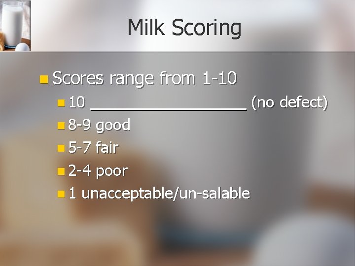 Dairy Foods Taste Testing Procedure n Review n