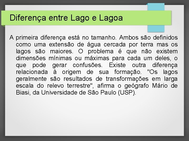 Hidrologia Lagos e Lagoas Felipe Jos Euzbio Lago