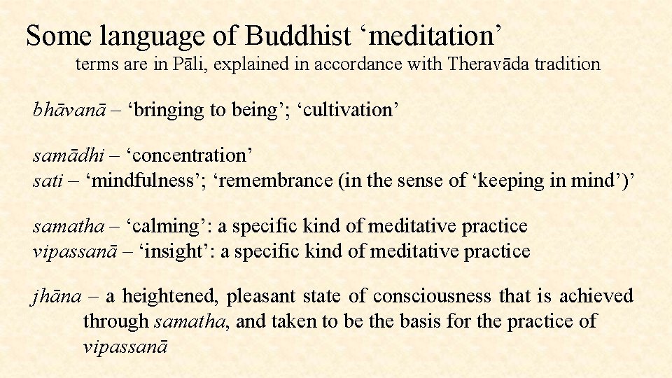 Introduction to Key Concepts in Buddhism for RMPS