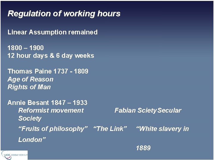 The following lecture has been approved for University