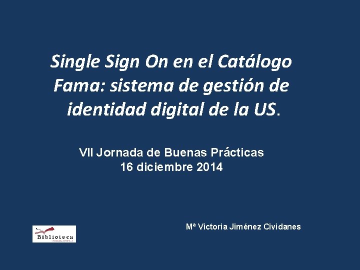 Single Sign On en el Catlogo Fama sistema