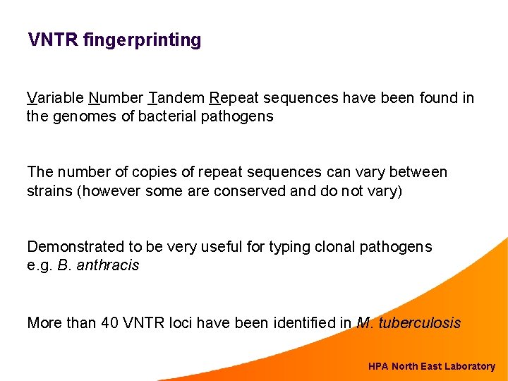 Current technology Molecular fingerprinting of Mycobacterium ...
