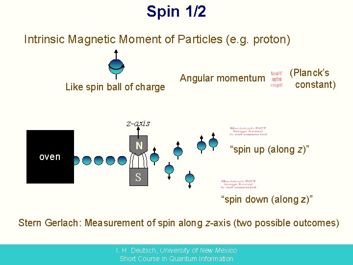 Short Course in Quantum Information Lecture 4 Qubits