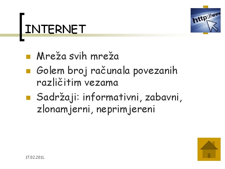 KRITIKI ODNOS PREMA INTERNETU WEB i Internet n