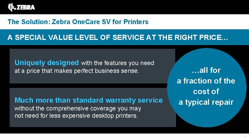 Zebra One Care SV for Printers A special