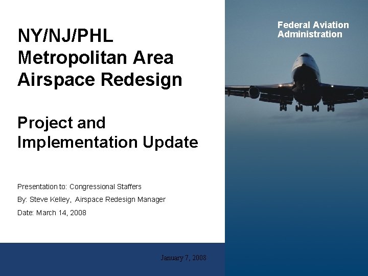 NYNJPHL Metropolitan Area Airspace Redesign Project and Implementation