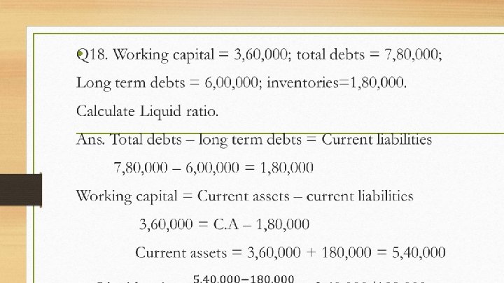 ACCOUNTING RATIOS Topic Current Ratio and Quick Ratio