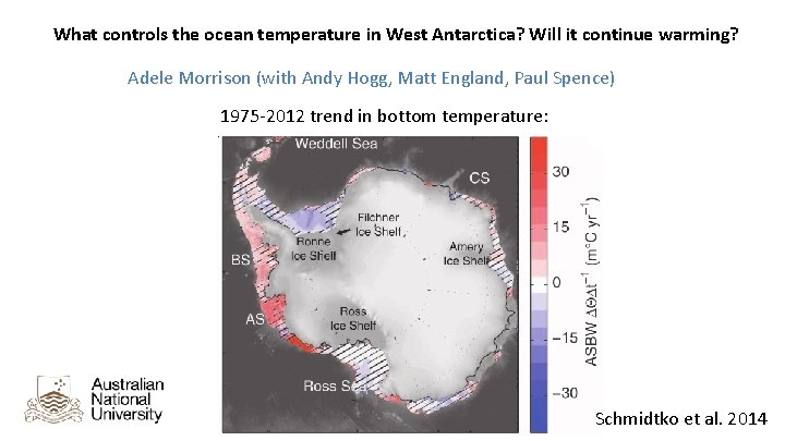 What controls the ocean temperature in West Antarctica