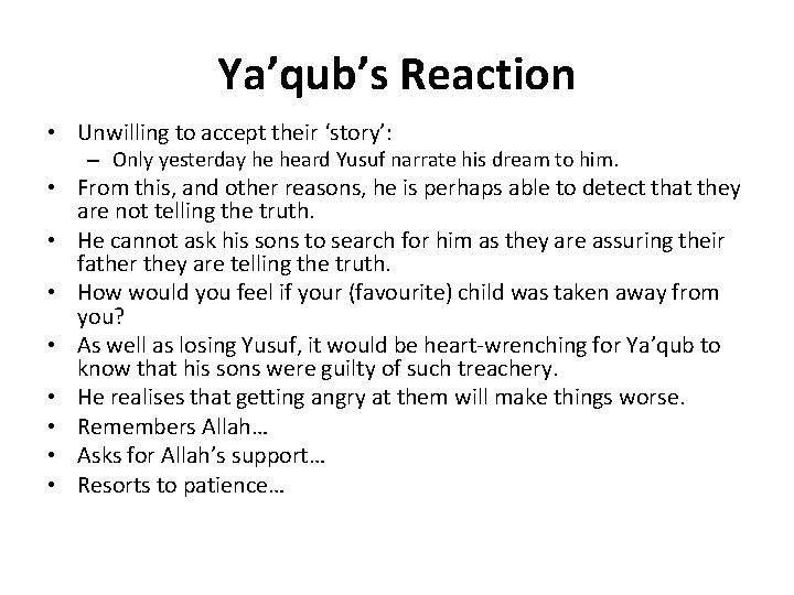 Tafseer Surah Yusuf Part 3 Truthfulness in Islam