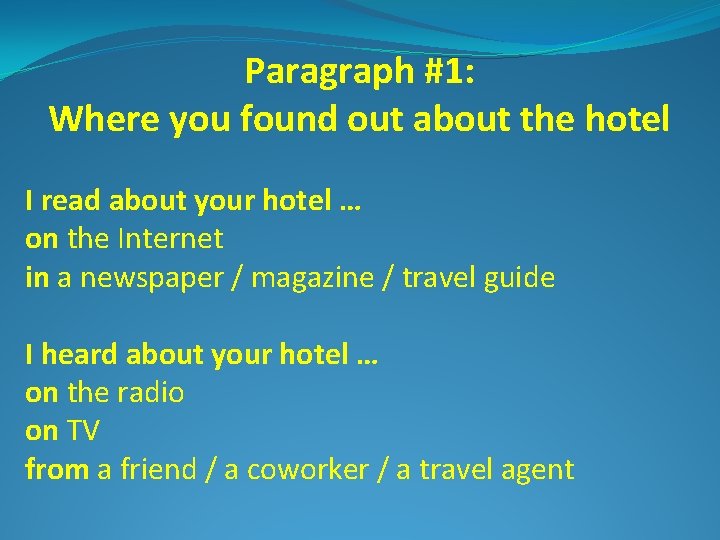 Welcome back to Integrated English Writing Attendance Please