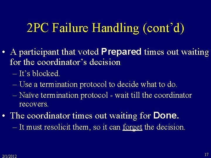 6 Two Phase Commit CSEP 545 Transaction Processing