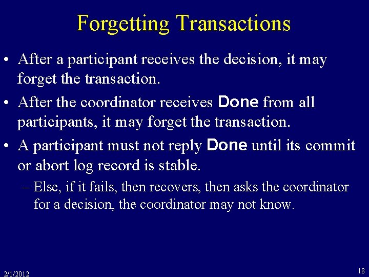 6 Two Phase Commit CSEP 545 Transaction Processing