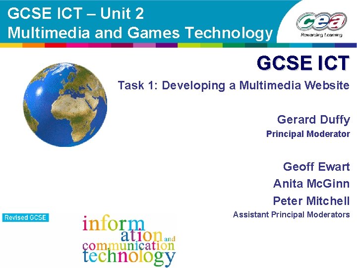 GCSE ICT Unit 2 Multimedia and Games Technology