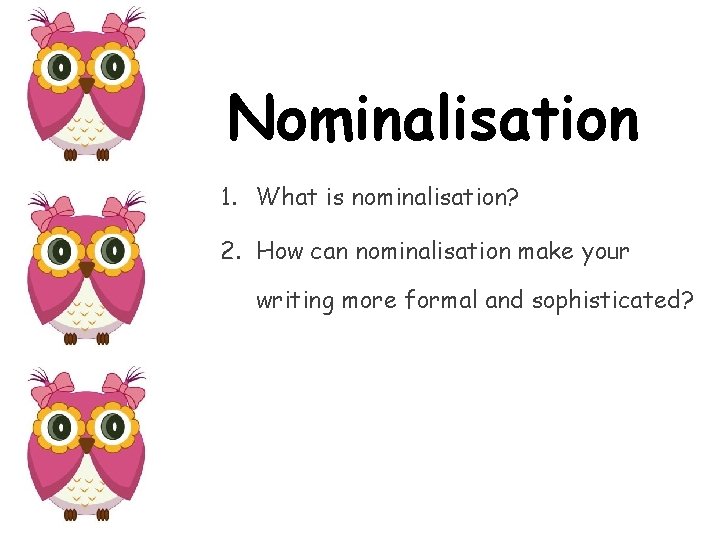 Parts of Speech Noun common proper collective abstract