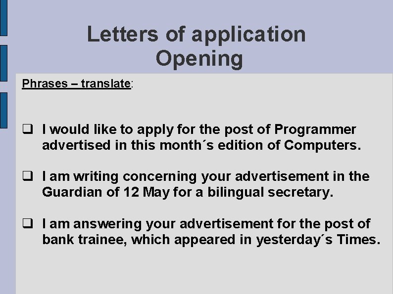 Applying for a job CV covering letter Centrum