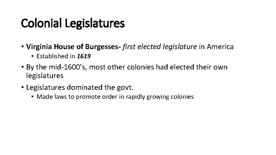 Origins of American Government UNIT 2 Influences on