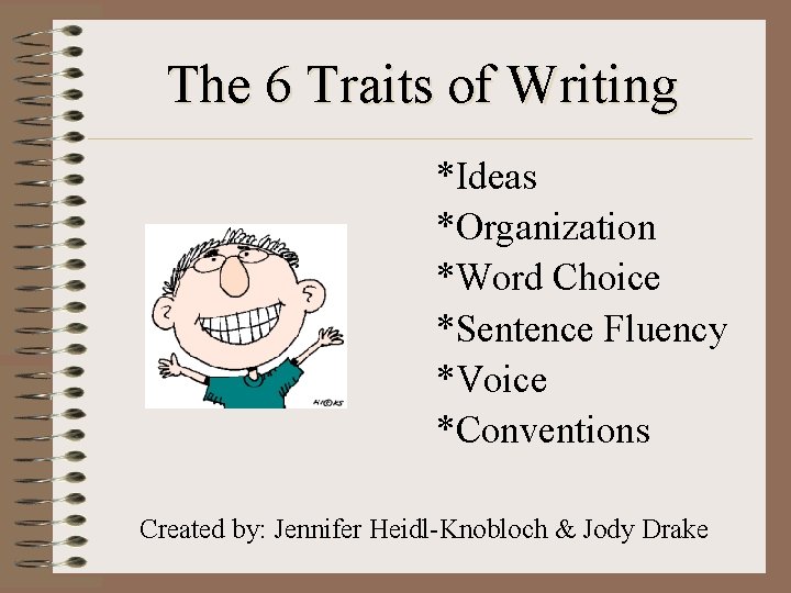 The 6 Traits of Writing Ideas Organization Word