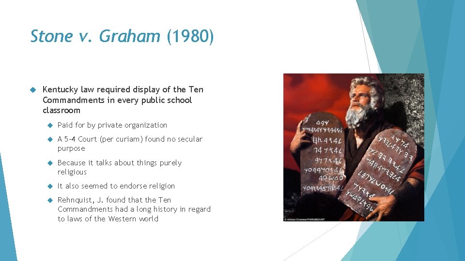 Lecture 12 Chapter 4 Establishment Clause IV Religious