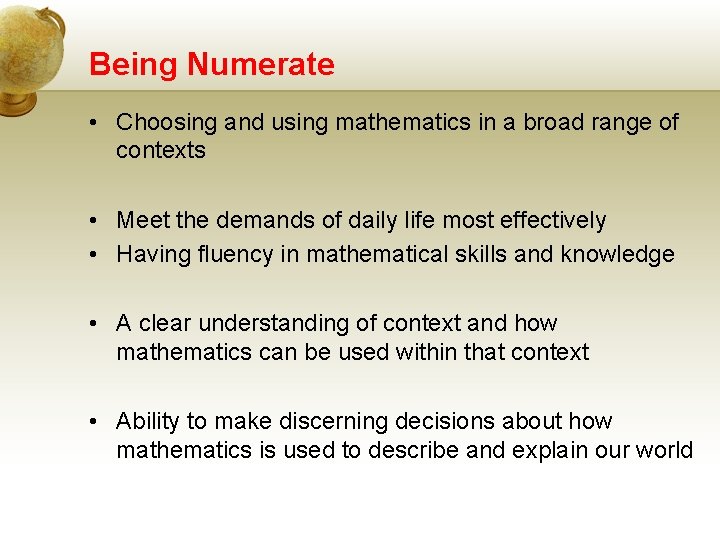 Mathematising and contextualising Week 1 Dr Khalid Khan