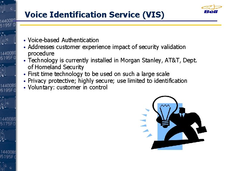 Bells Voice Identification Service Charles Giordano Fred Mackenzie