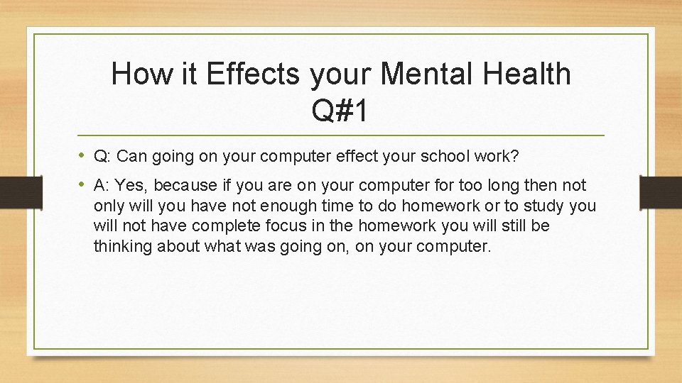 The Negative Effects of Computers By Hayden How