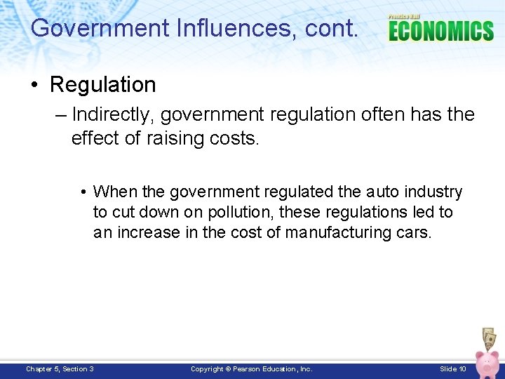Chapter 5 Supply Section 3 Objectives 1 Explain