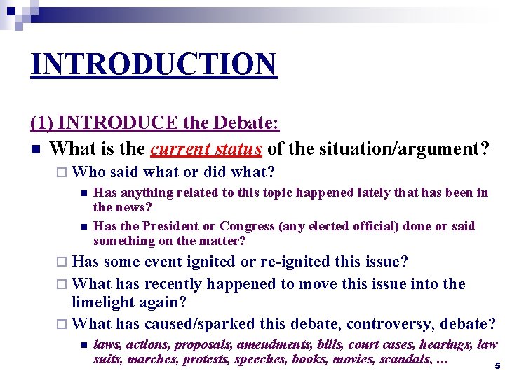 RESEARCH DEBATE PROJECT DETAILED OUTLINE HEADERS Full header