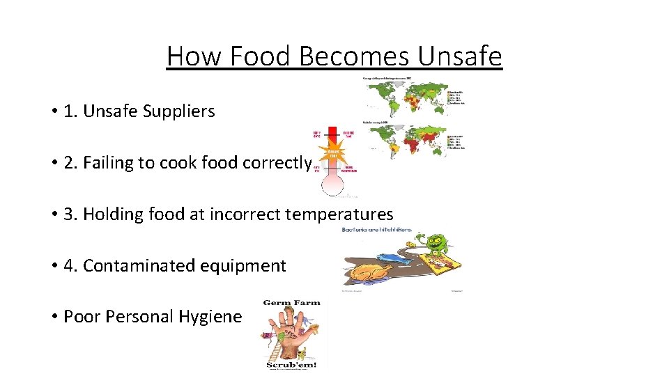 Foodborne Illnesses People become sick because food is