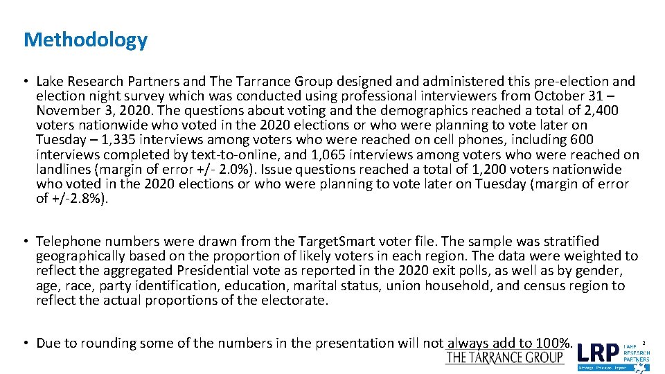 Election Omnibus Findings January 2021 Lake Research Partners