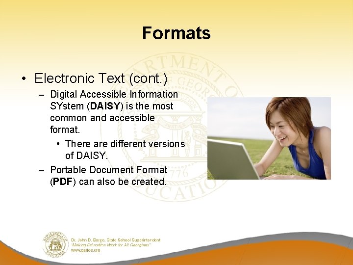 Getting and Using Accessible Instructional Materials AIMS What