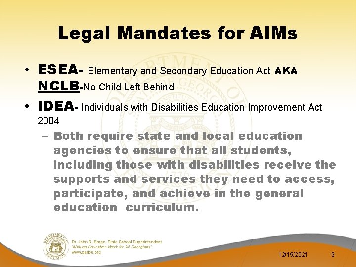 Getting and Using Accessible Instructional Materials AIMS What