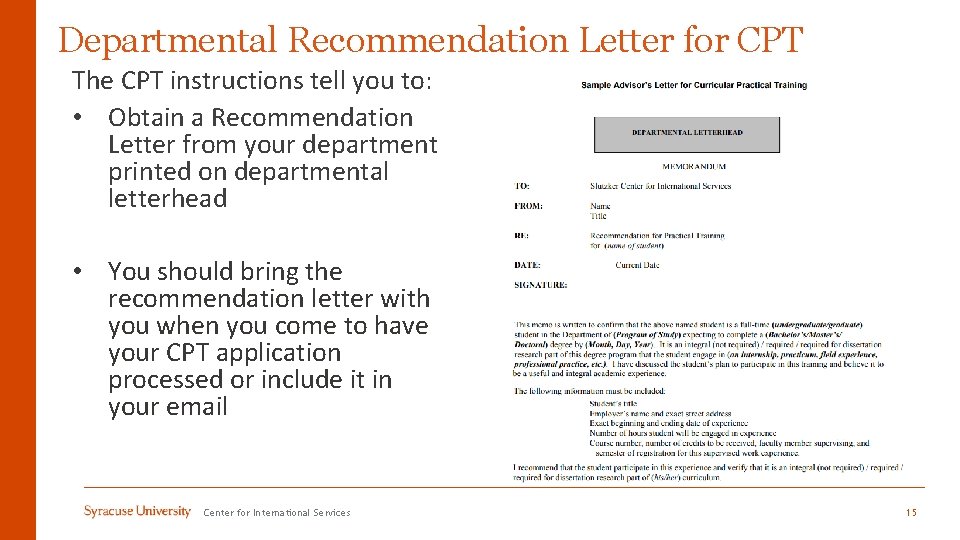 F1 Curricular Practical Training Seminar Center for International