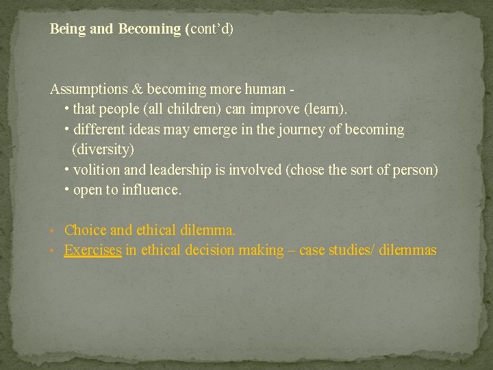 Philosophy Lecture 1 Becoming a teacher reflections Session