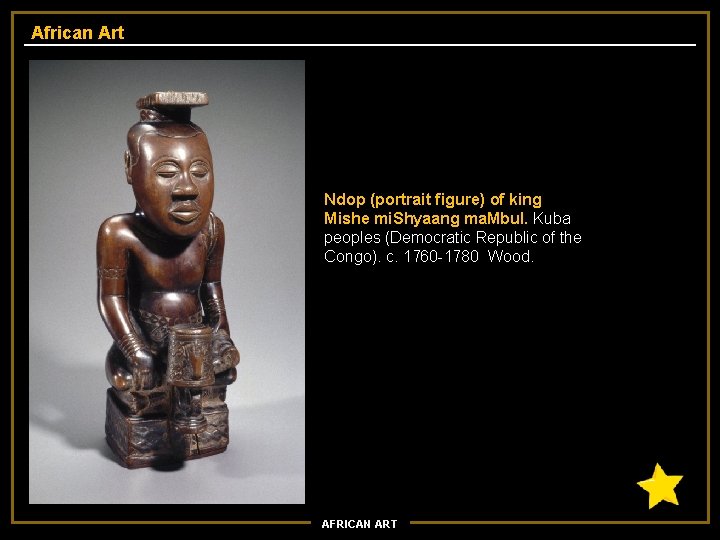 AFRICAN ART African Art Conical tower and circular