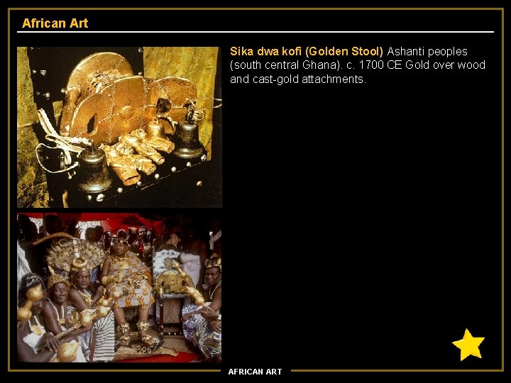 AFRICAN ART African Art Conical tower and circular