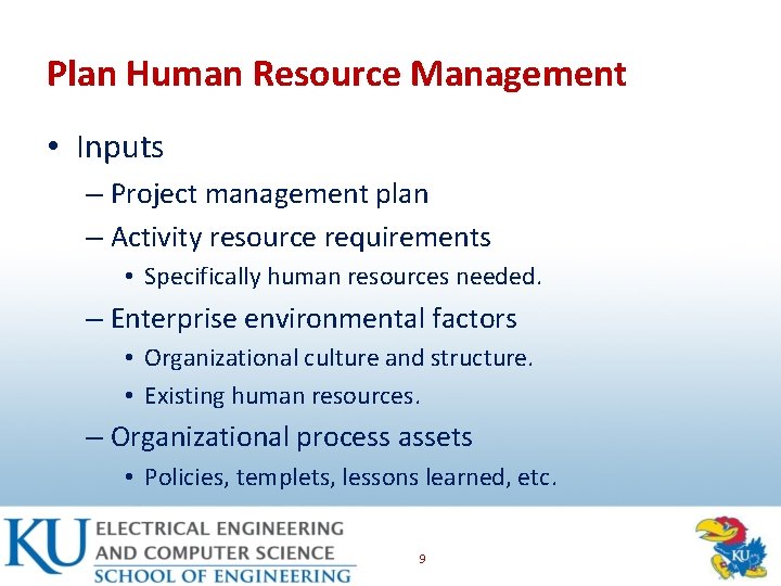 PMBOK Chapter 9 Project Human Resource Management And