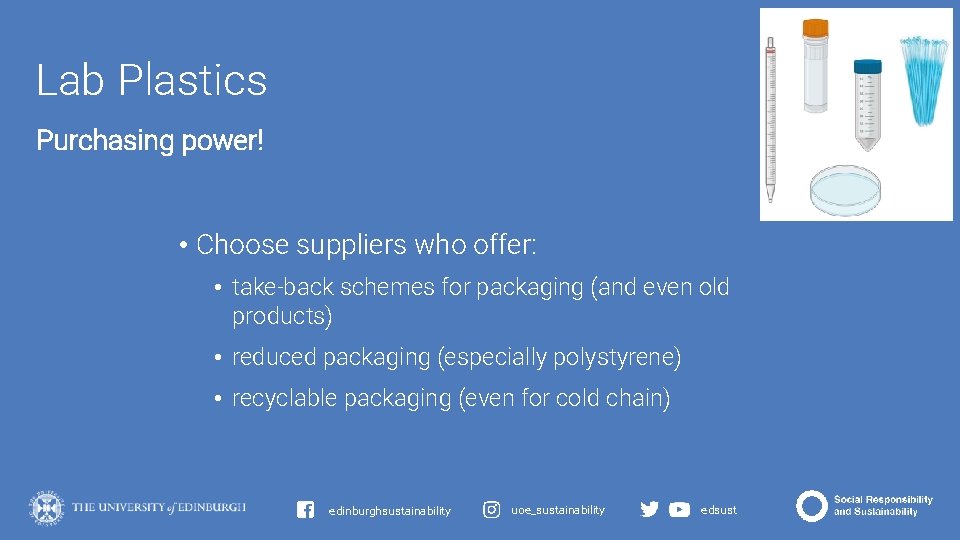 Lab Plastic Waste Reduction at University of Edinburgh