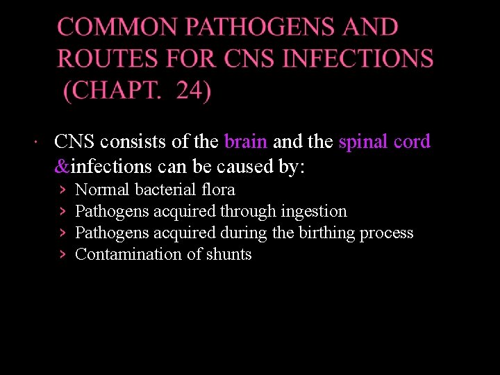 CNS consists of the brain and the spinal