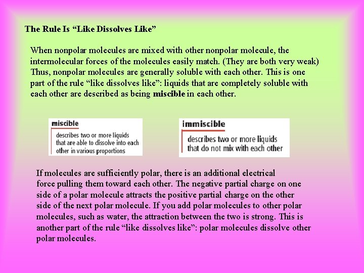 Section 3 Solubility and the Dissolving Process Solubility
