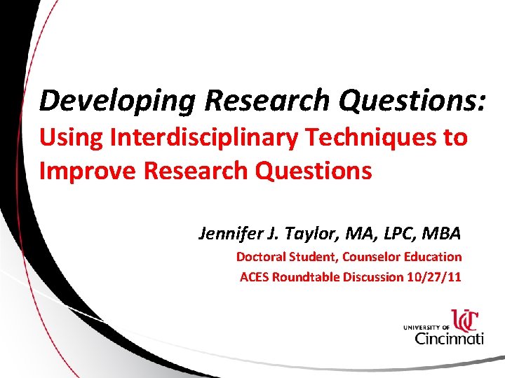 Developing Research Questions Using Interdisciplinary Techniques to Improve