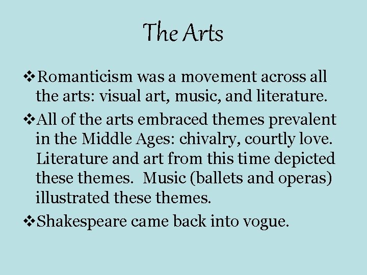 Romanticism A Movement Across the Arts What it
