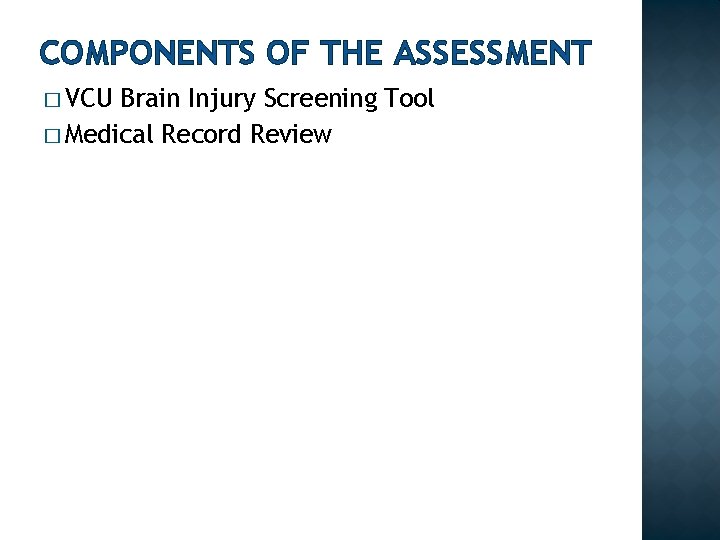 Youth with Brain Injury Project presented by William