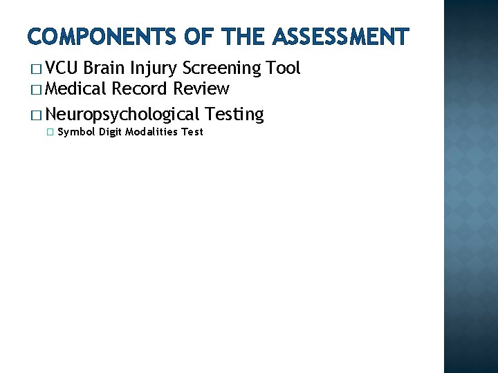 Youth with Brain Injury Project presented by William