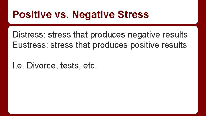Stress Management Chapter 4 Lesson 1 How Stress