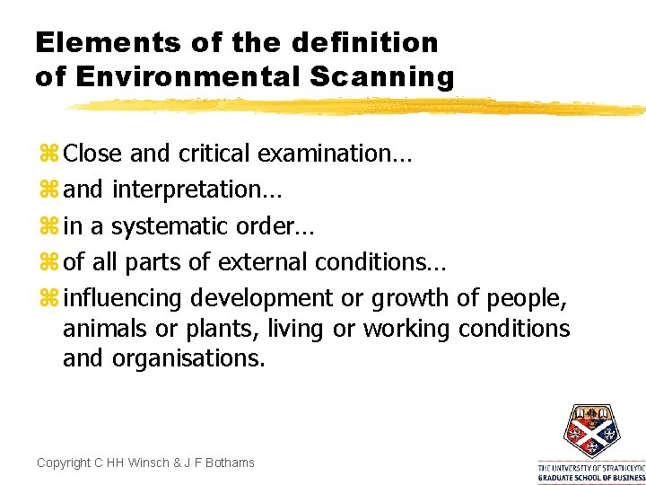 Environmental Scanning and a Geographical Layered Thinking Model