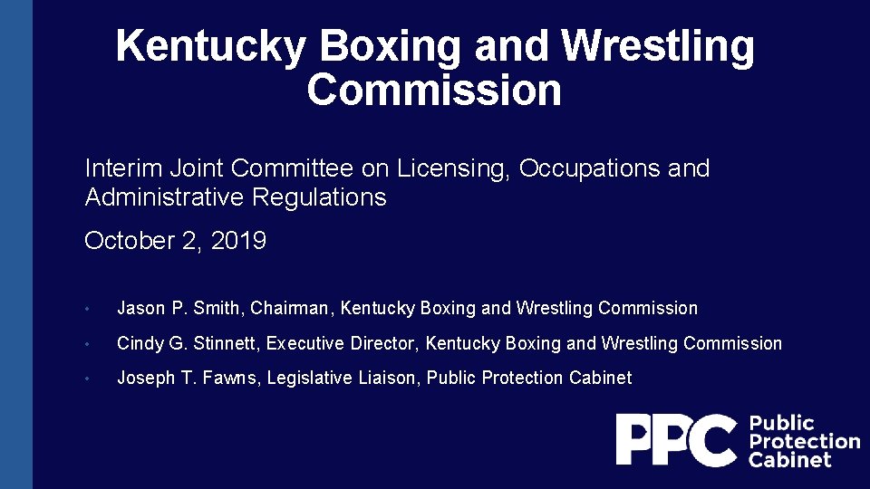 Kentucky Boxing and Wrestling Commission Interim Joint Committee