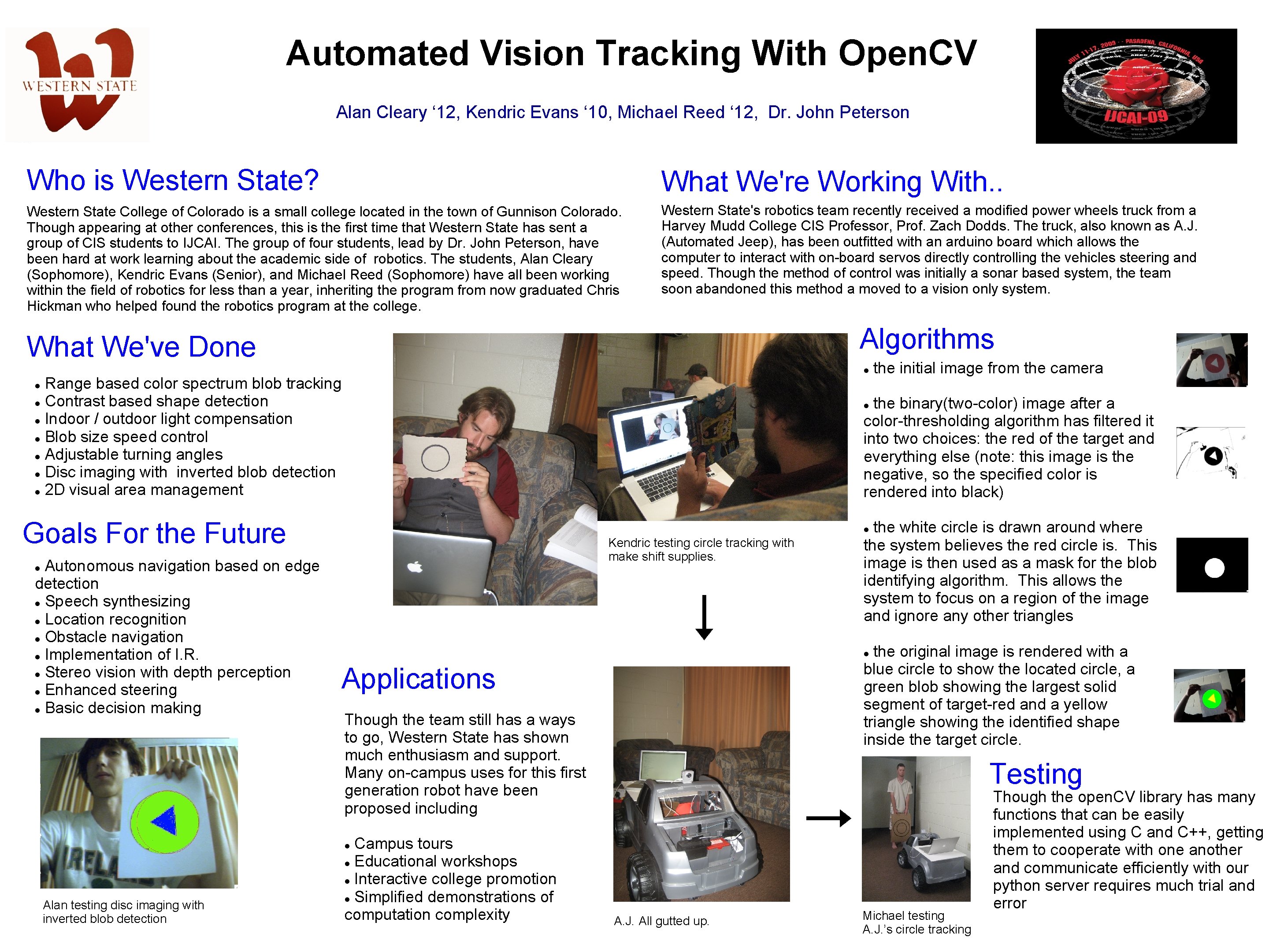 Automated Vision Tracking With Open CV Alan Cleary