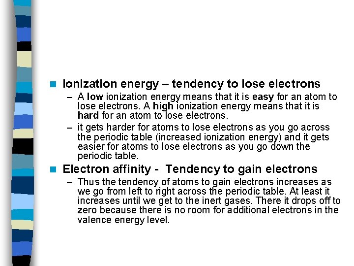 Chemical Bonds Ch 6 Atomic Structure and Chemical